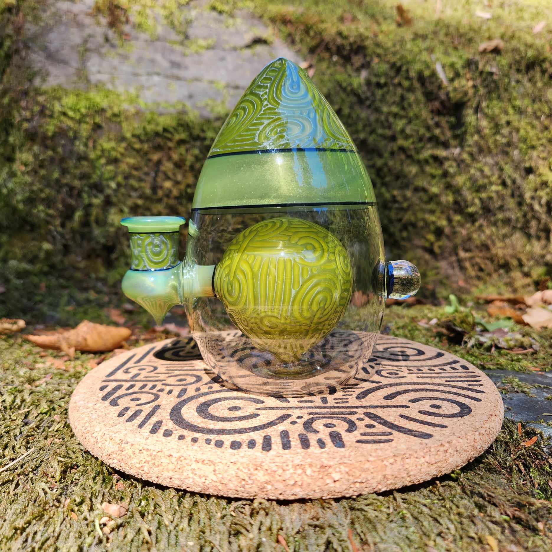 JonK Glass- Crop Circle Egg Dab Rib - Trugreen Cannabis