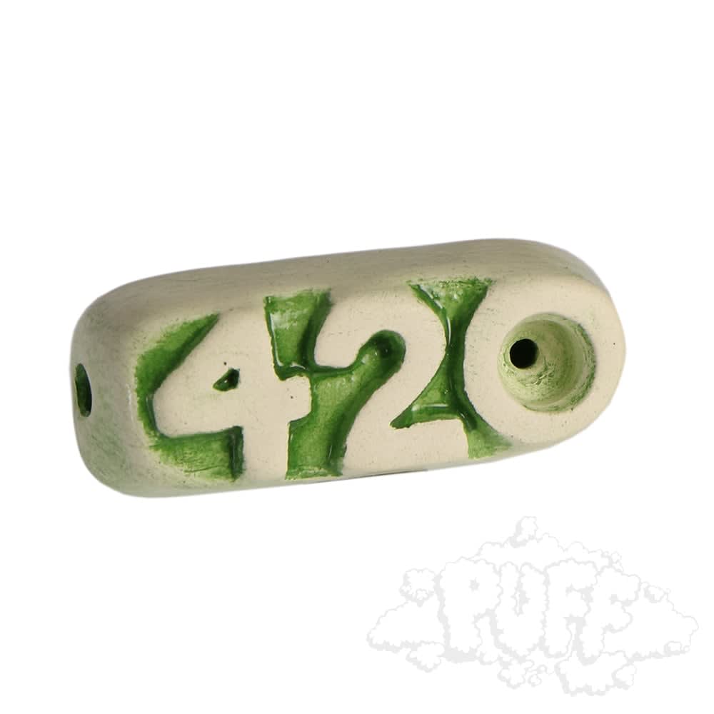 Puff Pipes| Ceramic 420 Mini Pipe - Trugreen Cannabis | C...