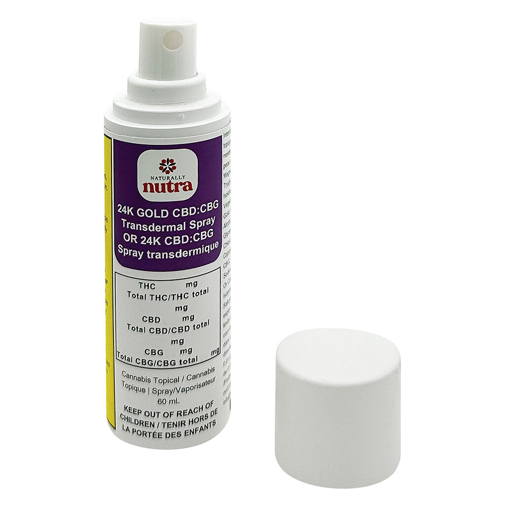 24K GOLD CBD:CBG TRANSDERMAL SPRAY | Naturally Nutra - 1 ...