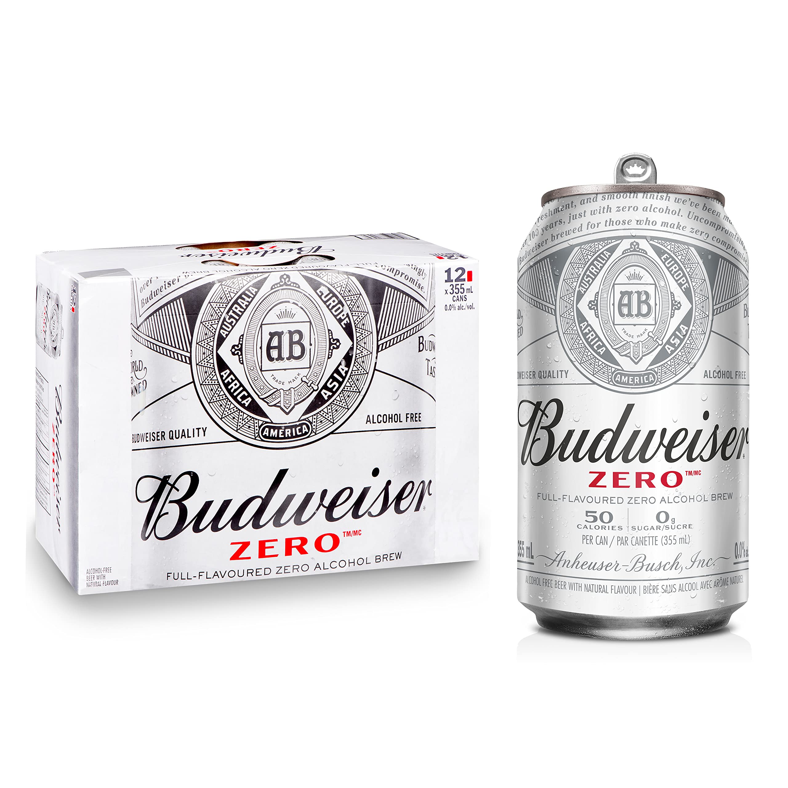 BUDWEISER ZERO 355ML 12UC CAN 12LAY/PAL * - 12PK - Costca...