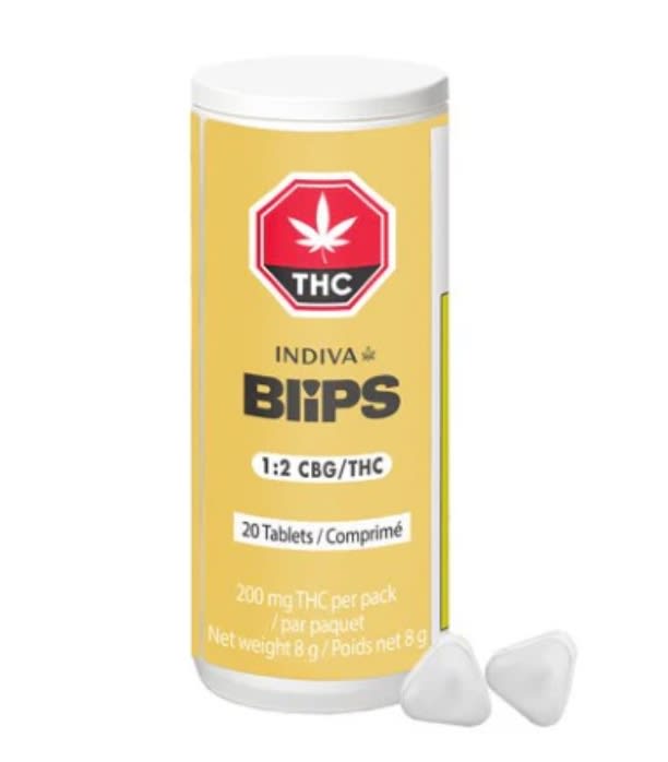 CBG:THC 1:2 TABLETS | Indiva Blips - 1 x 20pcs | Ease - T...